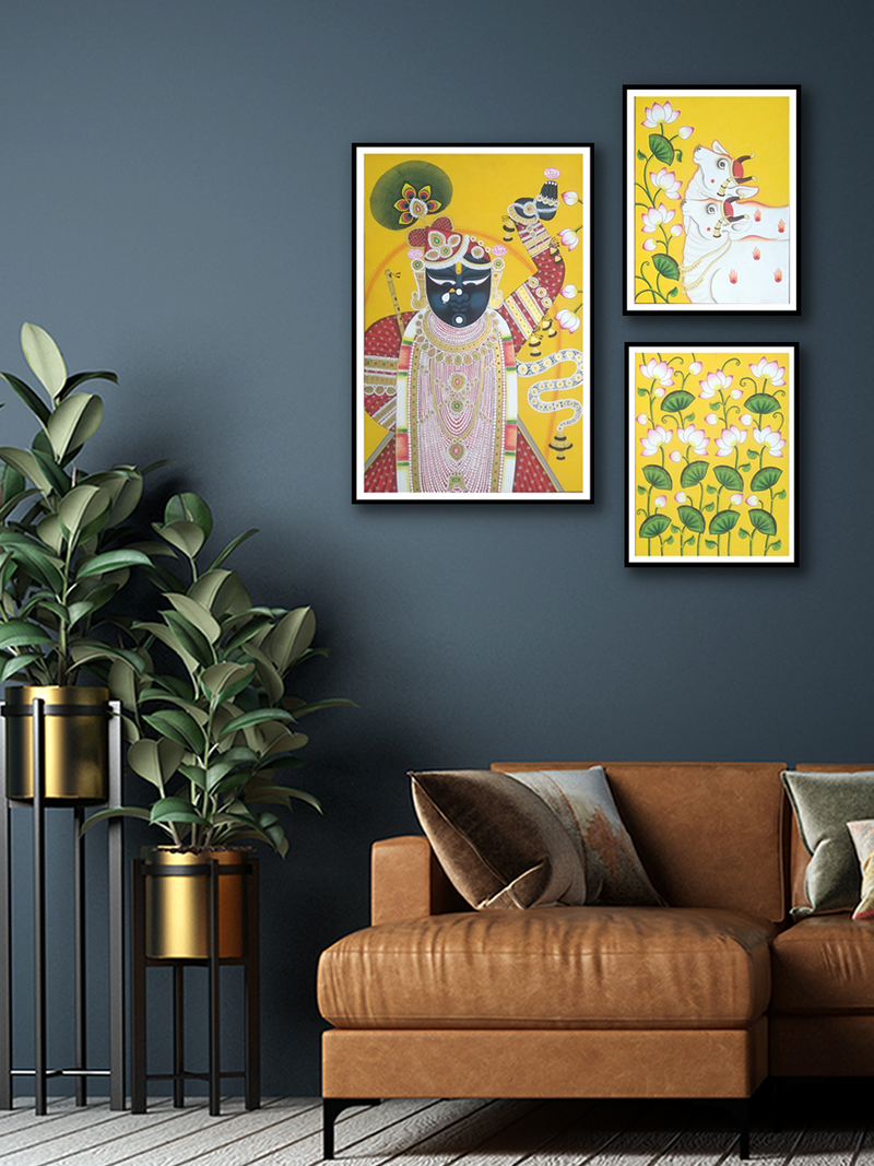 Gopal Govardhan | Pichwai Divine Arts & Paintings | Wall Art Decor