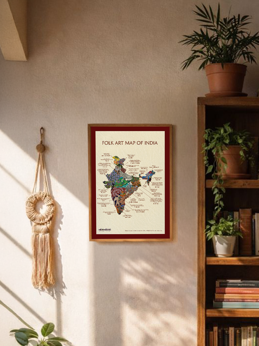 Buy India Map Wall Art: Traditional Crafts, Weaves & Art Forms of ...