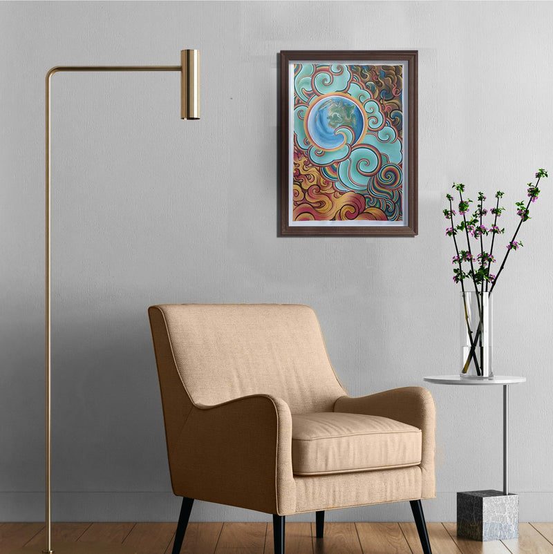 World in Nest: Thangka painting | Traditional handmade artwork