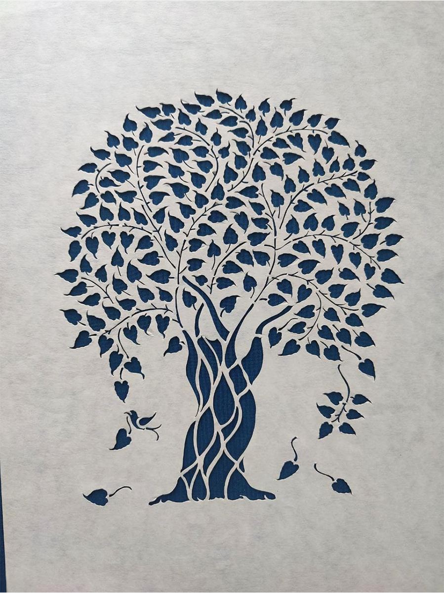 Buy Ashwatha Tree Sanjhi Artwork by Ashutosh Verma | Sanjhi Craft ...