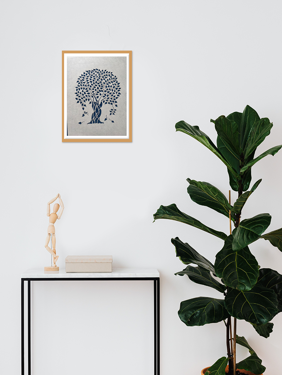 Buy Sanjhi Artwork | Ashwatha Tree | Paper cutting artistry – MeMeraki
