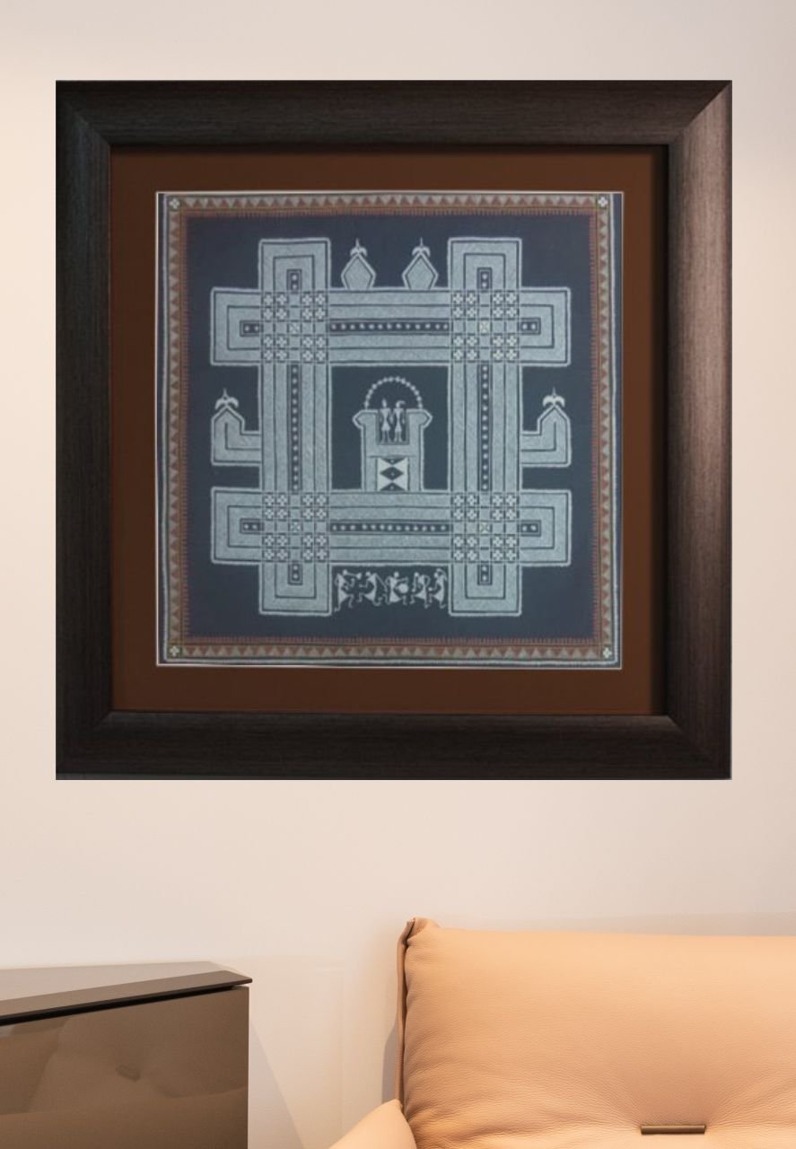 Buy Hasegode, Chittara Art by Ishwar Naik | Traditional Folk Art