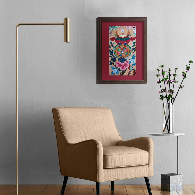 8 Lucky Signs: Thangka painting | Folk Artwork | Memeraki.com