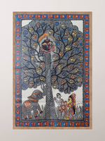 Buy Tree of Spirituality:Madhubani painting | Buy Indian folk art ...