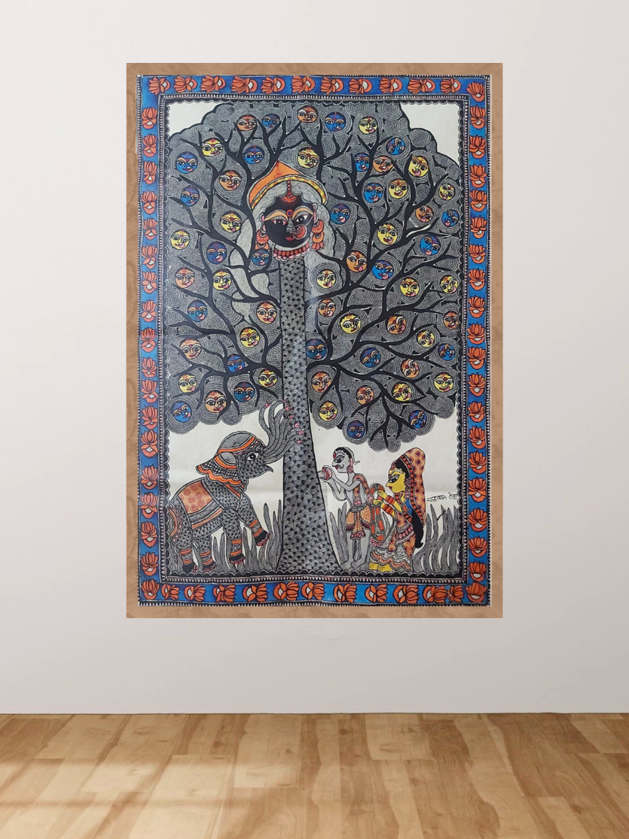 Buy Tree of Spirituality:Madhubani painting | Buy Indian folk art ...