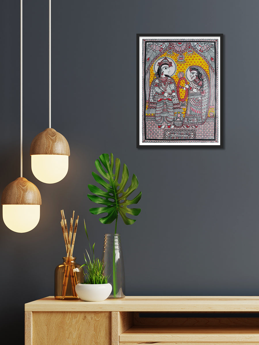 Buy Vivah Panchami Madhubani Painting by Priti Karn - MeMeraki – MeMeraki