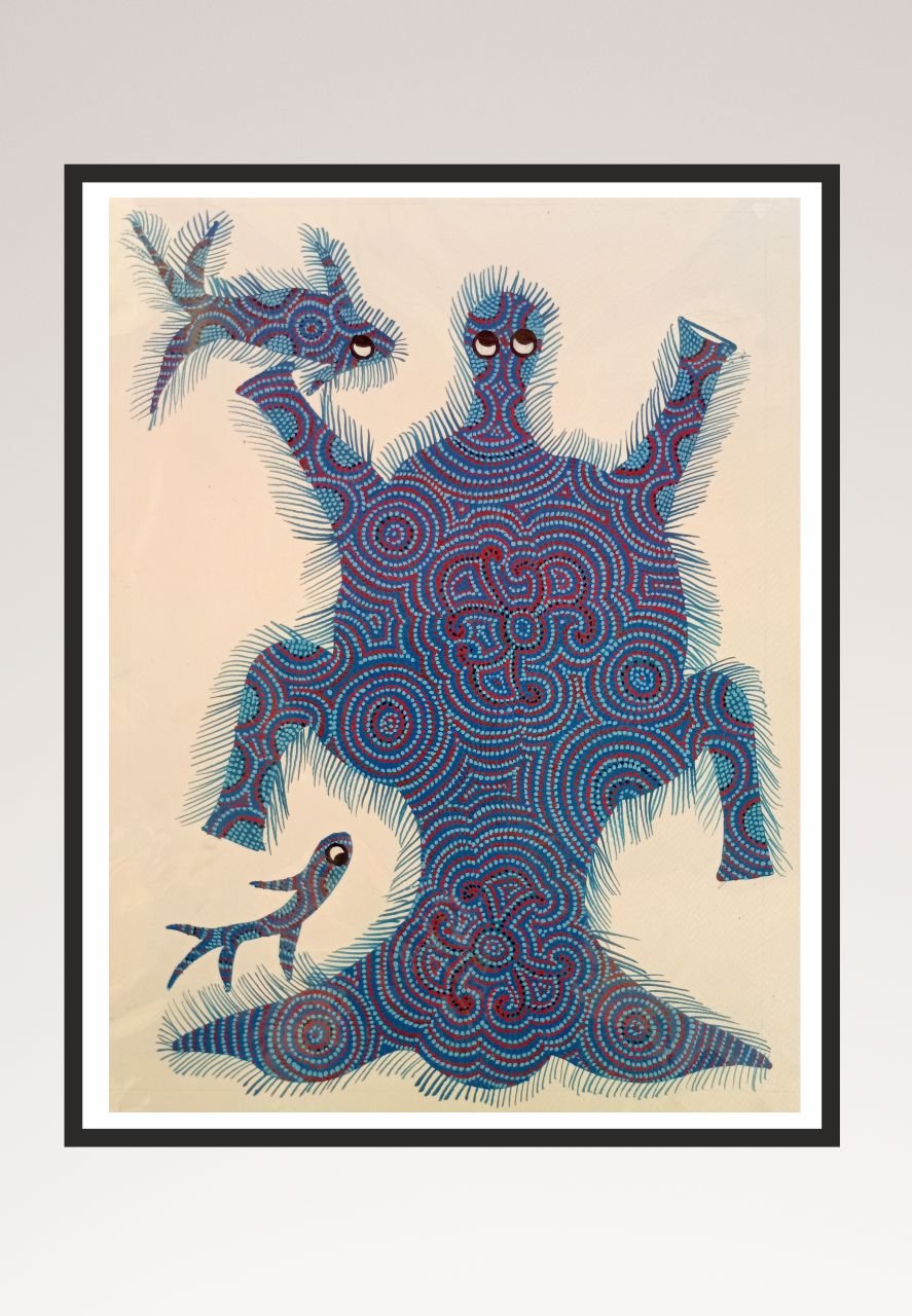 Buy The Turtle and the Fishes Bhil Painting by Geeta Bariya @Memeraki ...