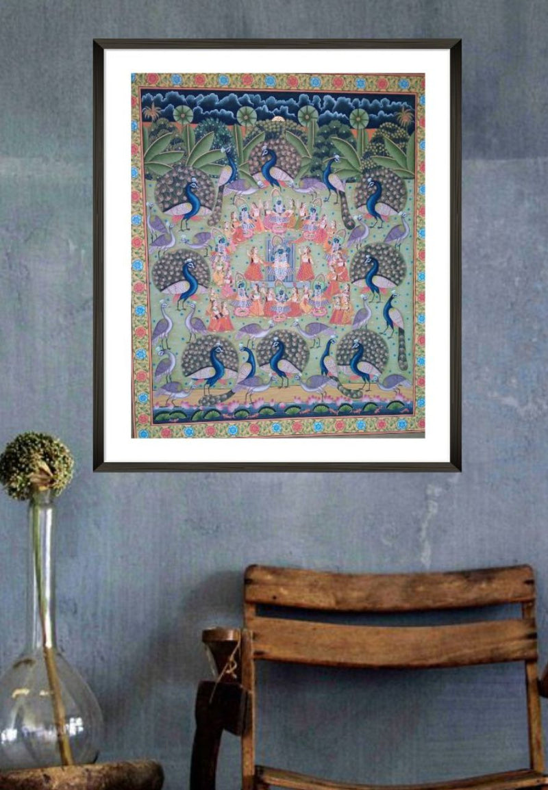 Buy Pichwai Painting | Maha Raas Shreenathji | Pichwai home decor ...