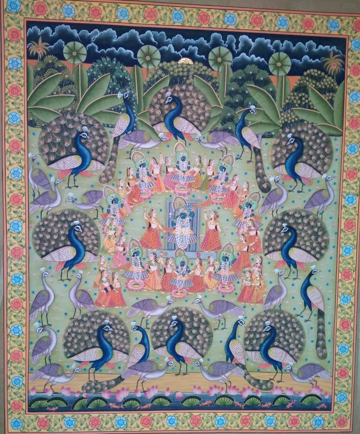 Buy Pichwai Painting | Maha Raas Shreenathji | Pichwai home decor ...