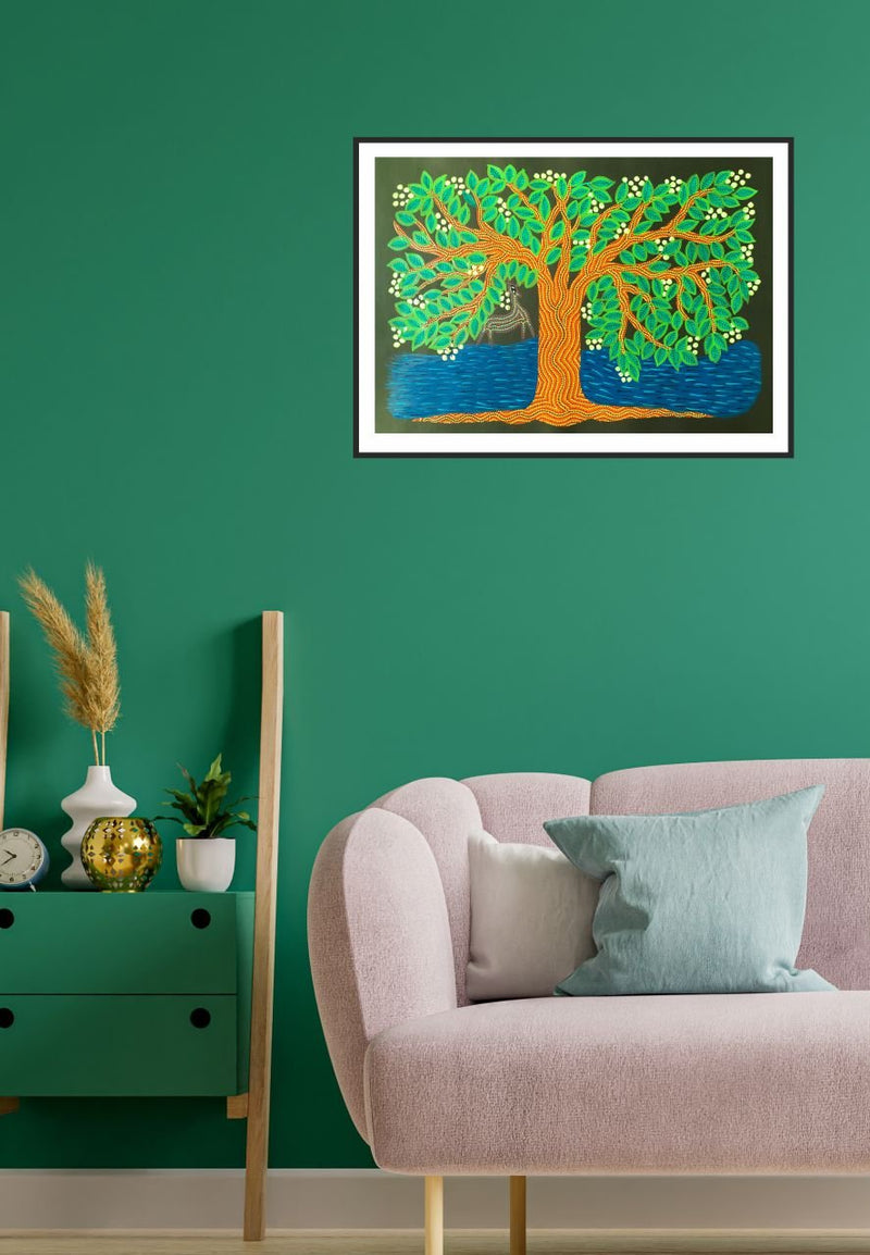 Akshaya Vata: The Tree of Life Bhil Painting by Geeta Bariya – MeMeraki.com