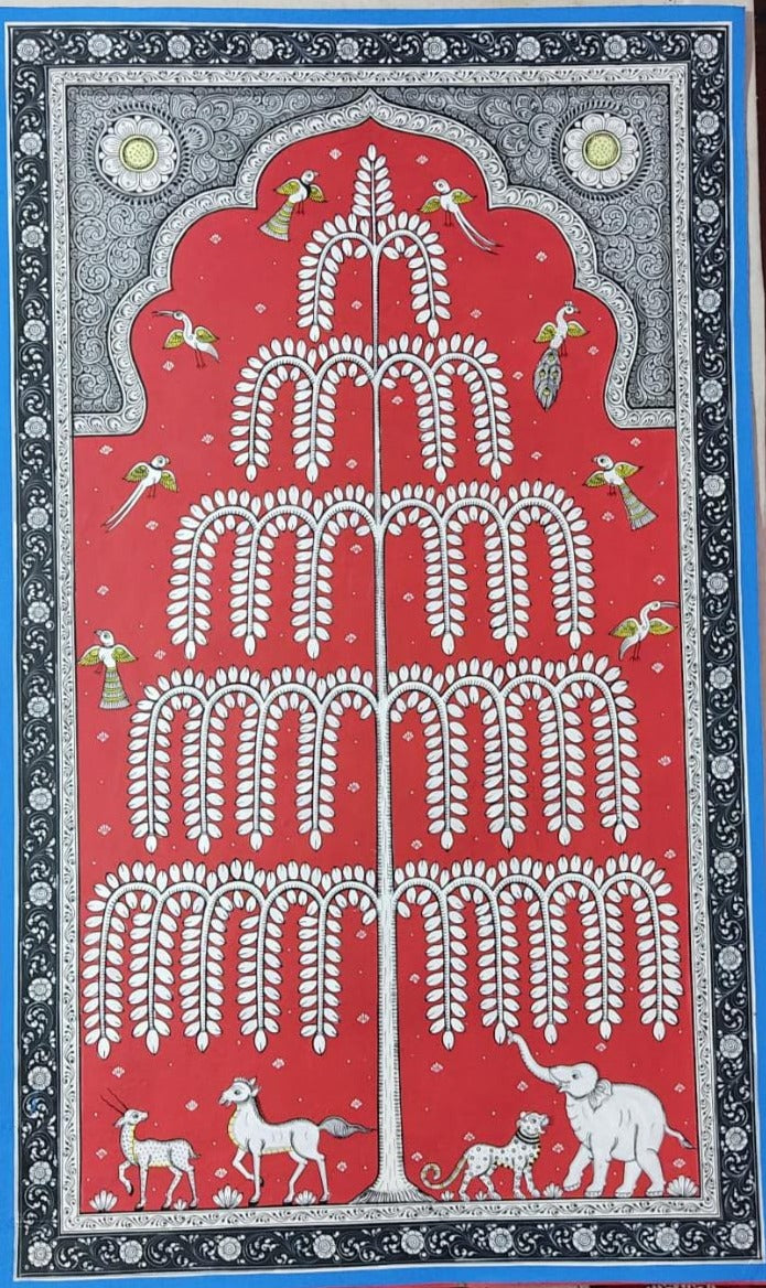 Buy Tree of Life: Pattachitra painting by Apindra Swain – MeMeraki.com